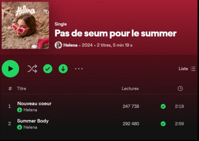 🍦🩵 Helena | Summer Body & Nouveau Coeur | 2 Titres Pour L’Été 🍦🩵 - Page ...