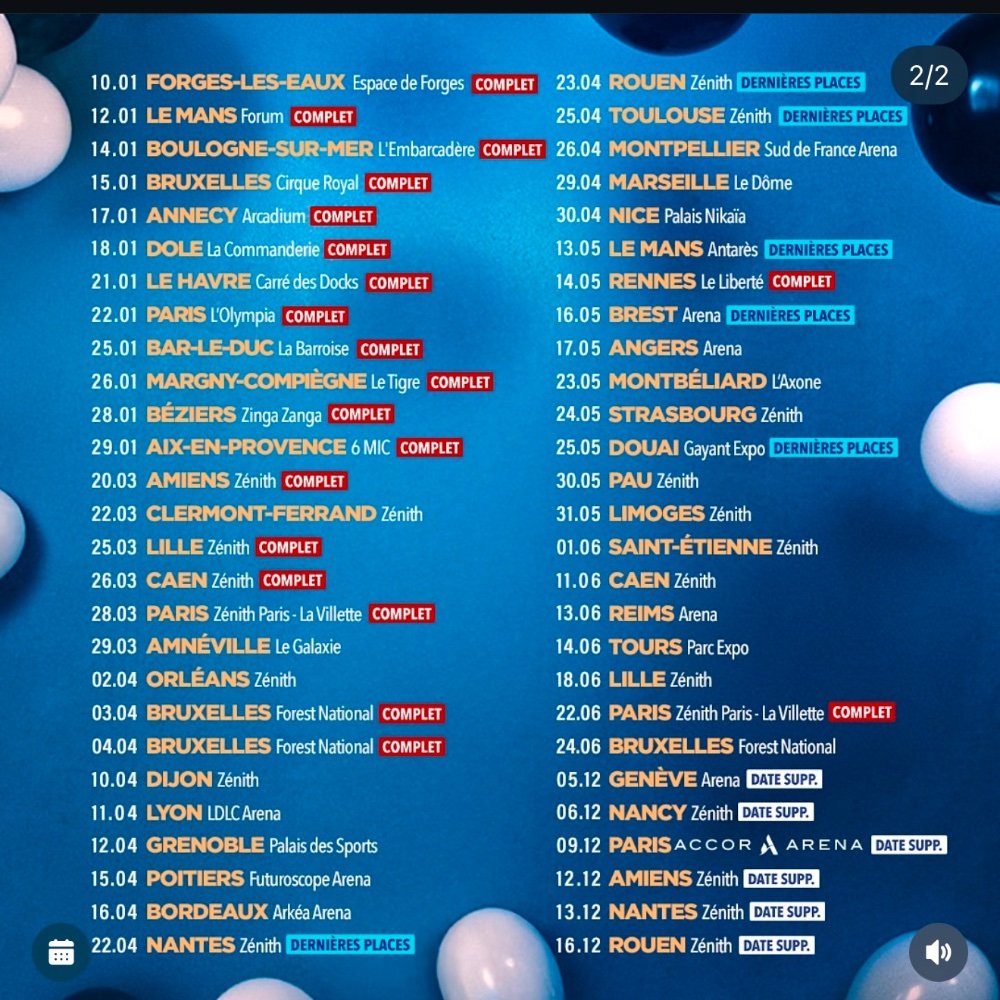 Pierre Garnier - Chaque Seconde Tour - Page 8 - Concerts - Pure Charts