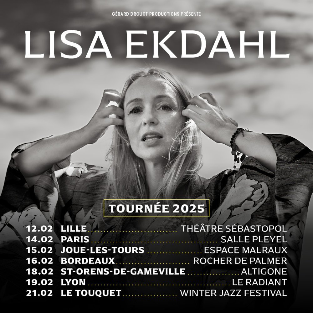 Lisa Ekdahl en concert à la Salle Pleyel à Paris le 14/02/2025 et en ...