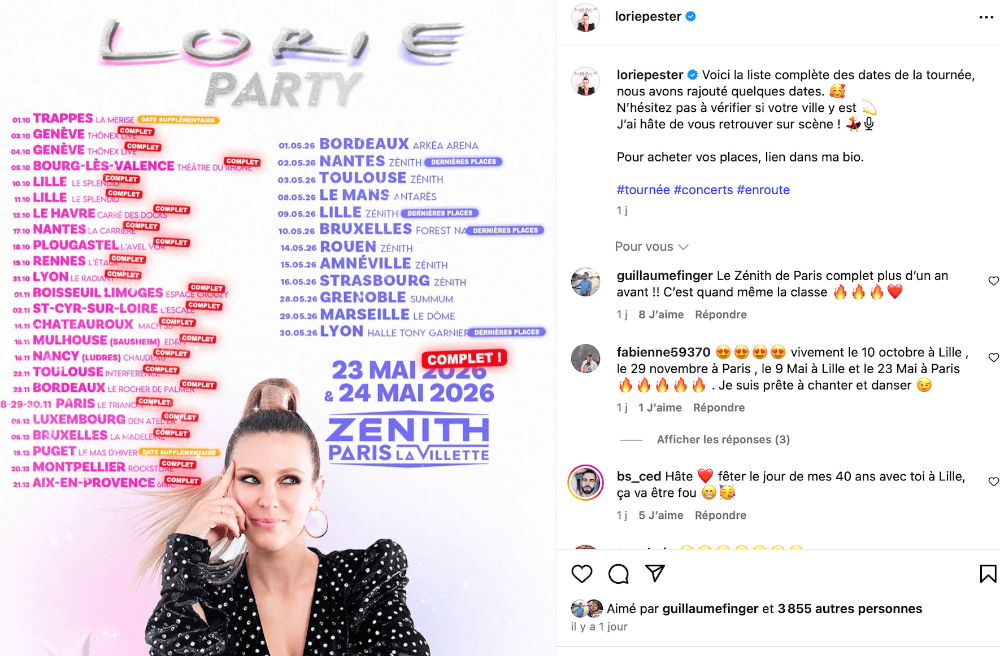 LORIE - TOURNEE SOLD-OUT AVEC LE PARTY TOUR 2025 ET 2026 - Nouvelles ...